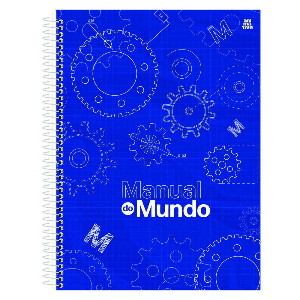 Caderno Universitário Manual do Mundo - 80 Folhas, Pacote com 4 Unidades